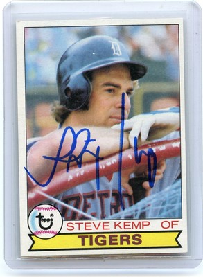 1979 TOPPS BASEBALL #196 STEVE KEMP AUTOGRAPH, DETROIT TIGERS, 013115 ...