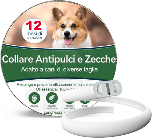Collare Antiparassitario per Cani, Collare Antipulci Cane Sicuro Ed ...