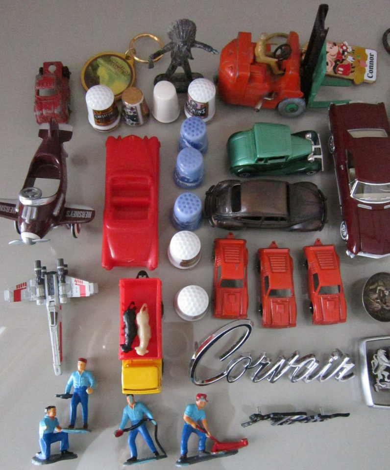 Junk Drawer Lot Car Emblems, Diecast ( Lesney, Matchbox ) Franklin Mint ...