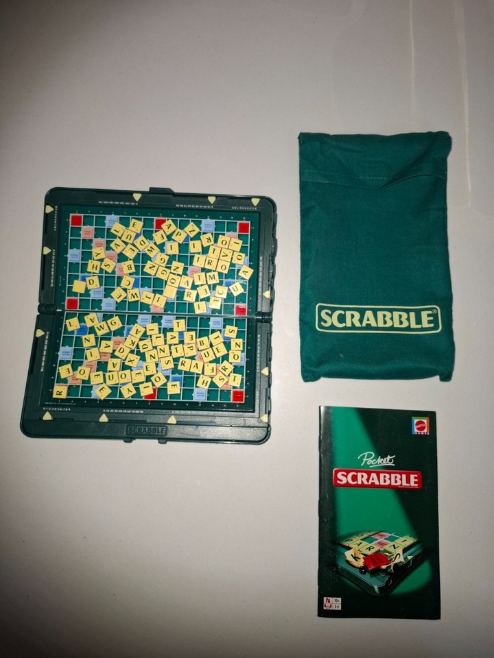 Pocket Scrabble~Magnetic~Vintage Game~Mattel~99 Tiles~Lovely Pre-Loved ...