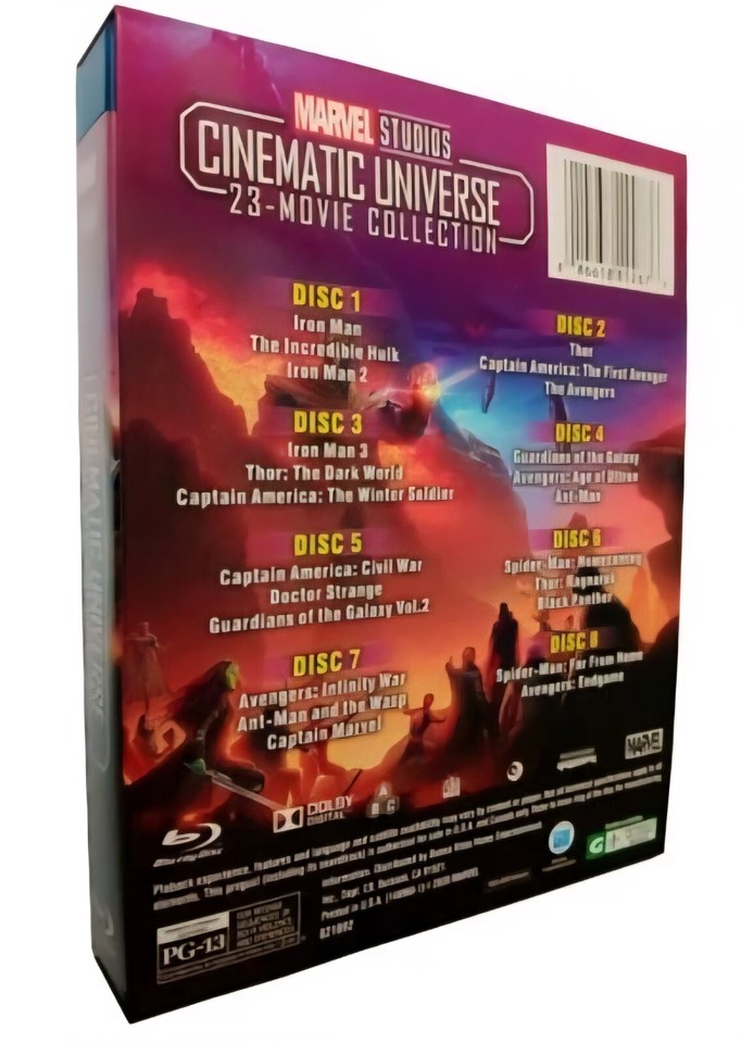 Marvel Studios Cinematic Universe 23-Movie Collection ( Blu-ray ,8-Disc ...