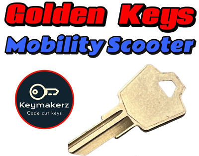 Golden Mobility Scooter Keys Replacement Spare key Cut to Your Key Code ...