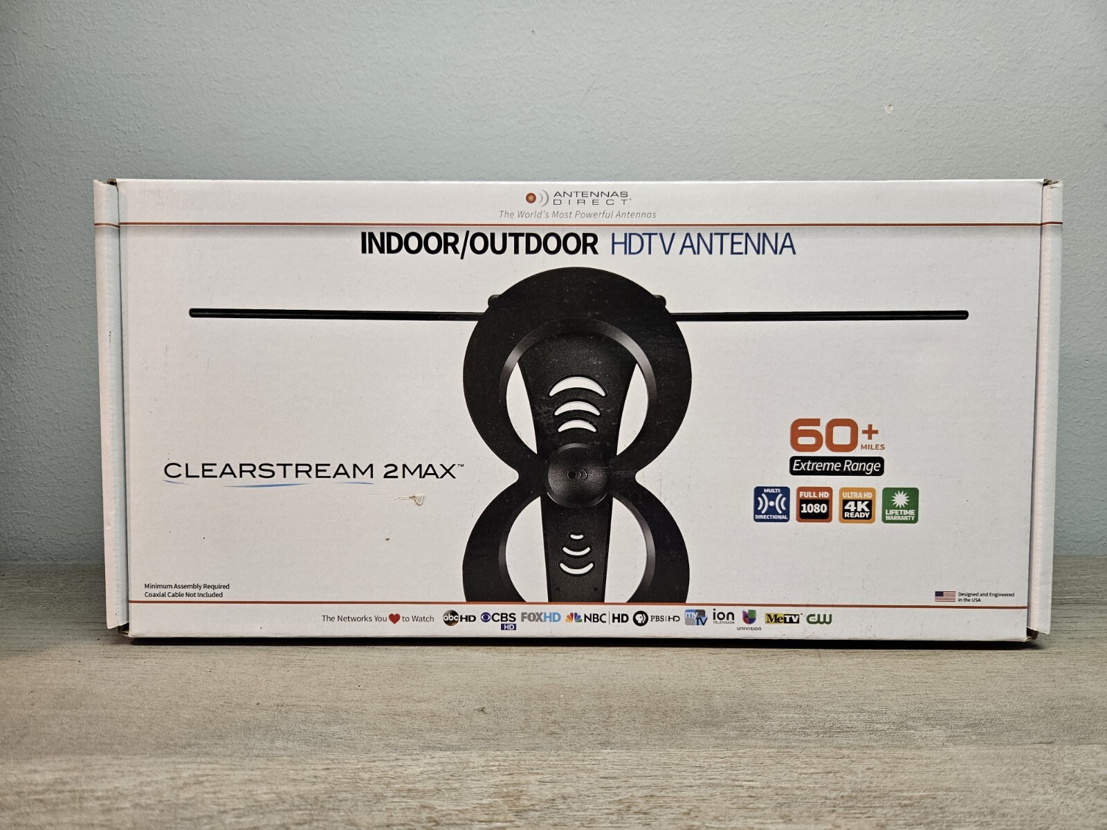 ANTENNAS DIRECT 2MAX ClearStream UHF 8.7 dBi / VHF 2.6 dBi Outdoor HDTV ...