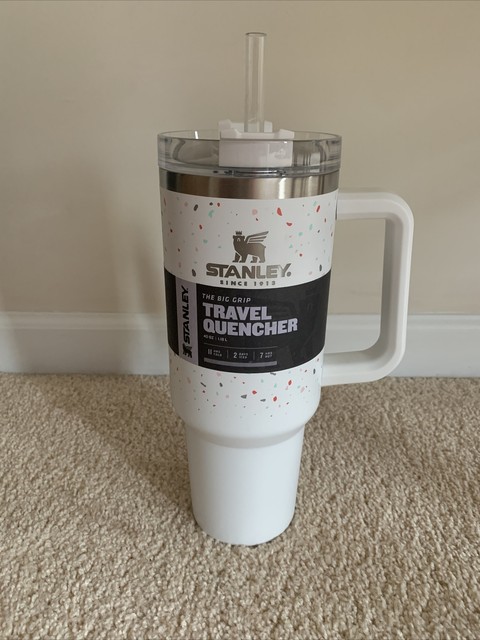 Stanley Adventure Quencher Travel Tumbler 40 Oz in White Confetti-Brand ...
