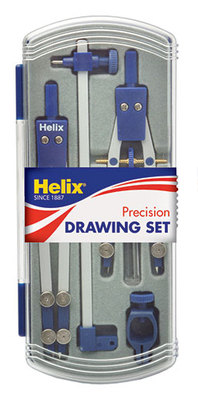 Helix Precision Drawing Set Inc Thumbwheel Compass & Technical | eBay