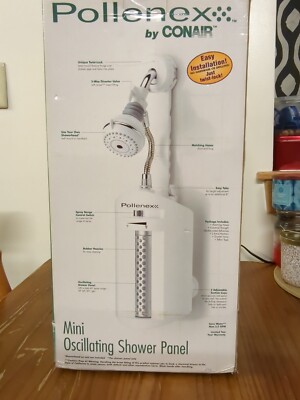 Pollenex DP1020 Mini Oscillating Shower Panel White MASSAGING CONAIR ...