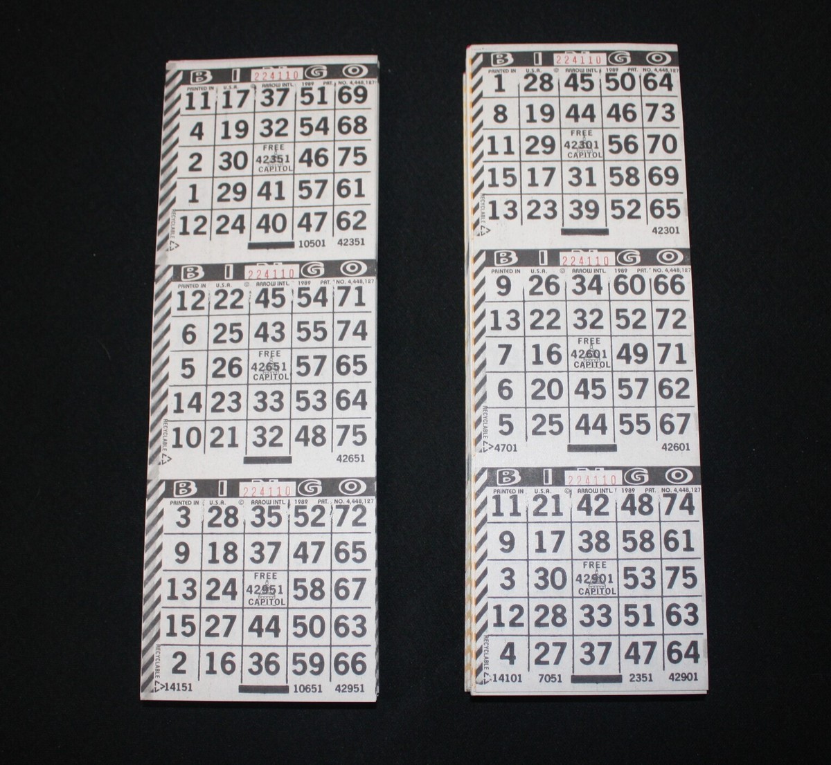 Carte Bingo Gioco Tradizionale Bingo Carte Per Bingo - Fogli Con 3 ...