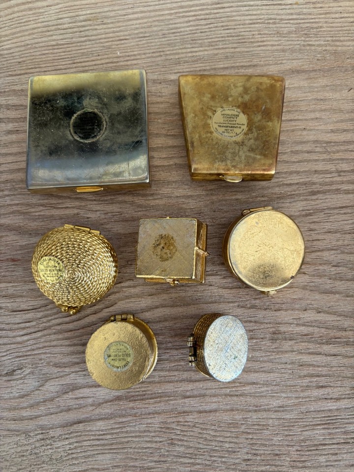 Lot of 6 Estee Lauder Solid Perfume and Powder Compacts | eBay