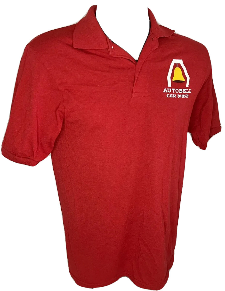 AUTOBELL CAR WASH EMPLOYEE UNIFORM RED POLO SHIRT, SI… - Gem