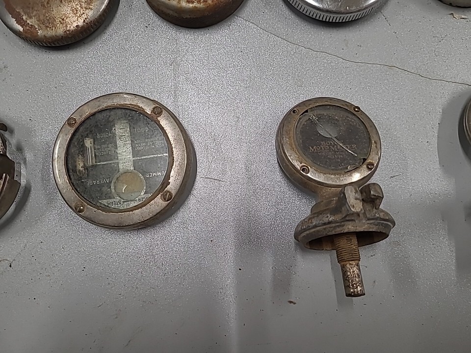 1920's-30's Ford Model A Model T Radiator Caps & Boyce Motometers Lot Of