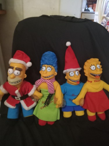 Rare Christmas Homer, Marge,Bart, Lisa Simpsons Bootleg Window Cling ...