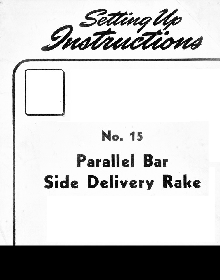 IH International Harvester No 15 Side Delivery Hay Rake Setting Up ...