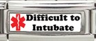 Difficult to Intubate Medical ID Alert Italian photo charms link for ...