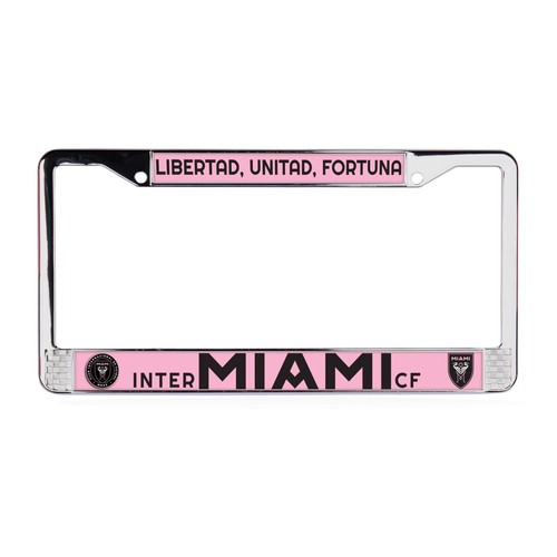 Inter Miami FC MLS 3D Polyurethane Domed Chrome License Plate Frame Car ...