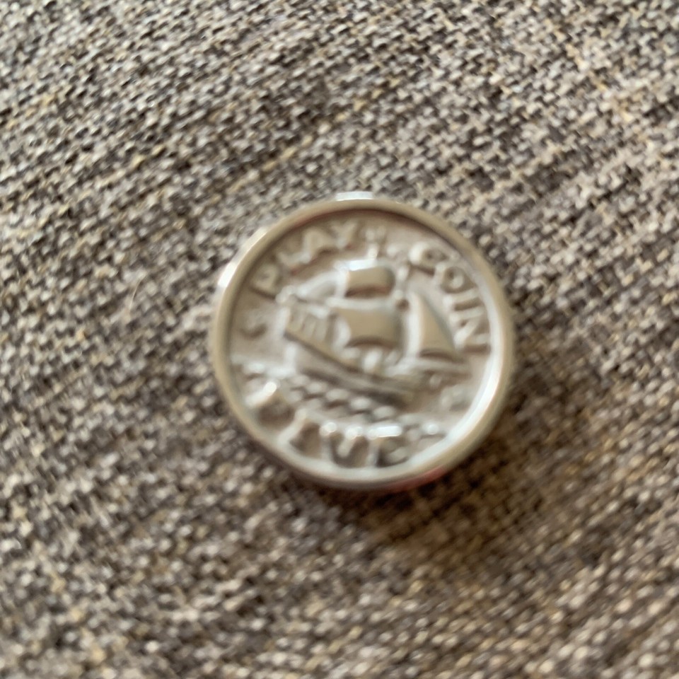 1950's PLAY COIN: PILGRIM & MAYFLOWER SHIP Styled; FIVE CENTS | eBay