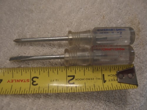 2 lot,Craftsman Mini Phillips flat Slotted Screwdriver Set 41541 41542 ...