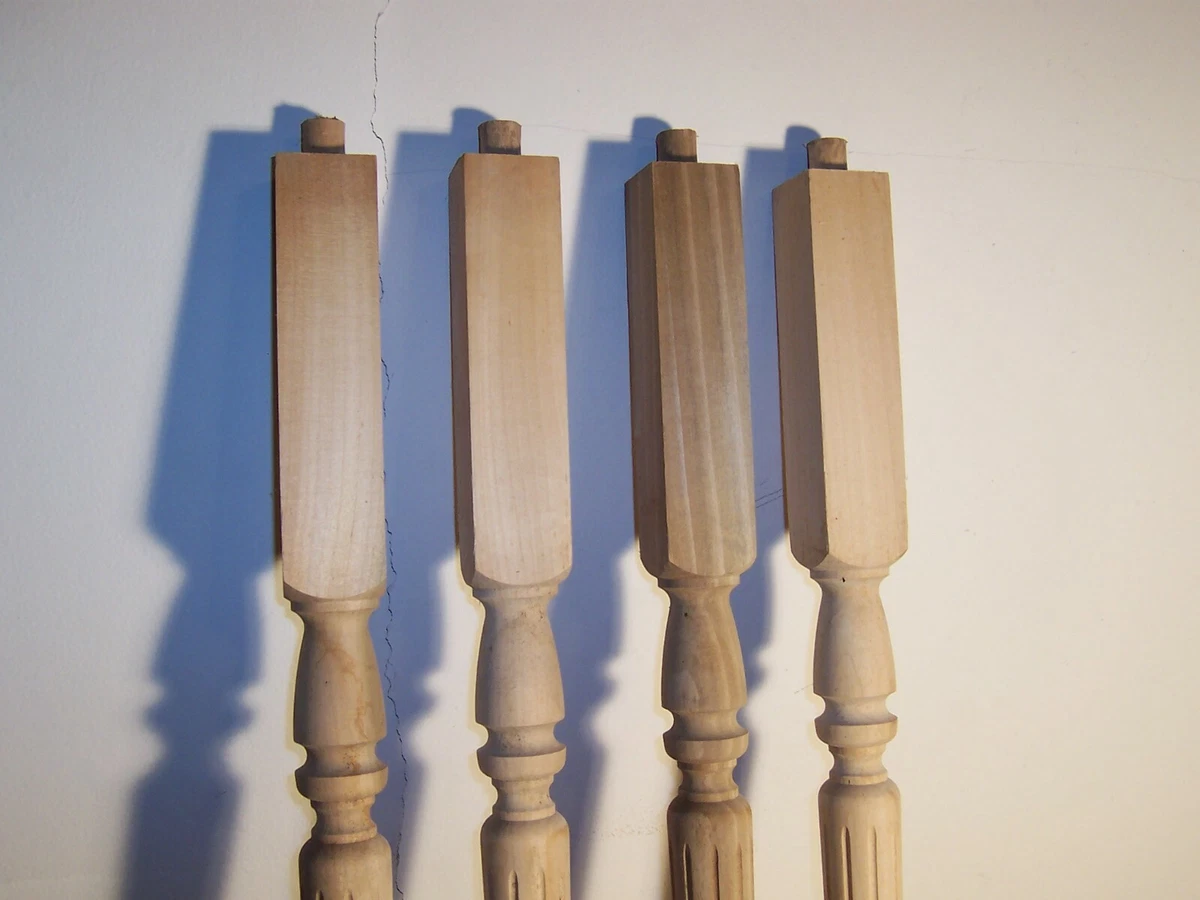 Balusters, Set of Four Antique Staircase Balusters, Architectural ...