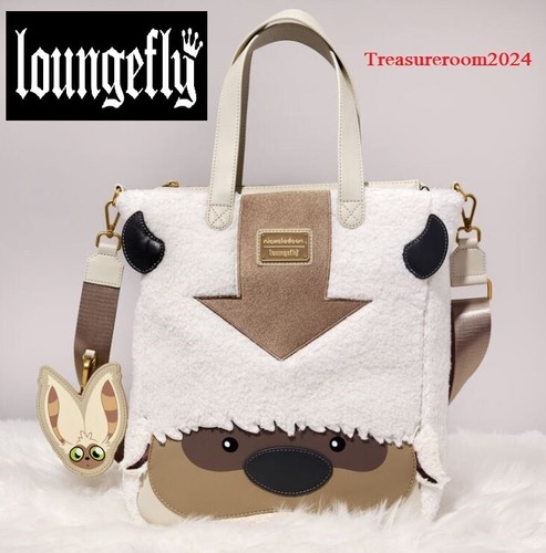 LOUNGEFLY Avatar The Last Airbender Appa Cosplay Plush Tote Crossbody ...