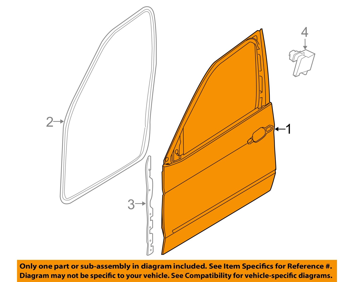 BMW OEM 2014 X5 Front Door-door Shell Right 41517386738 for sale online ...