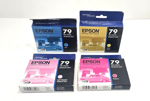 4 Epson 79 T079 Ink Cartridges for Stylus Photo 1400 & Artisan 1430 NEW ...