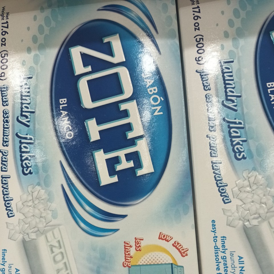 Jabon ZOTE Blanco Laundry Flakes, White All Natural Laundry Soap, 17.6 ...