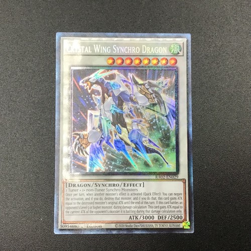 Yugioh Crystal Wing Synchro Dragon RA02-EN029 Prismatic Collector’s ...