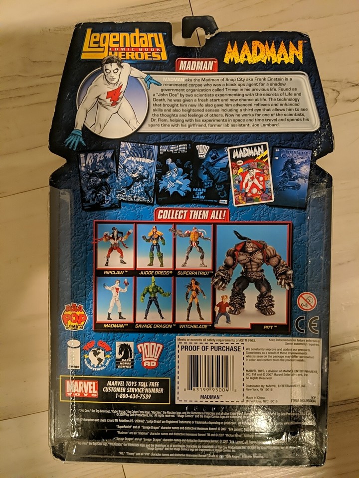 Marvel Legendary Comic Book Heroes MADMAN Action Figure Pitt w/ Timmy ...