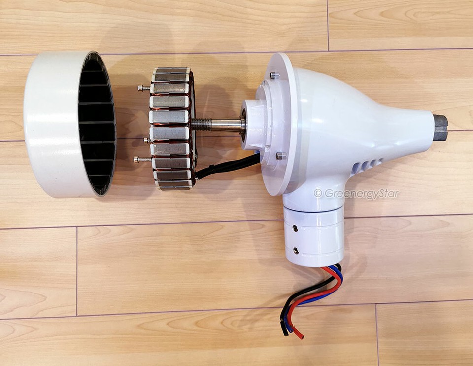Apollo True Power 5000W AC 12V /24V Magnet PMA Wind Turbine Generator ...