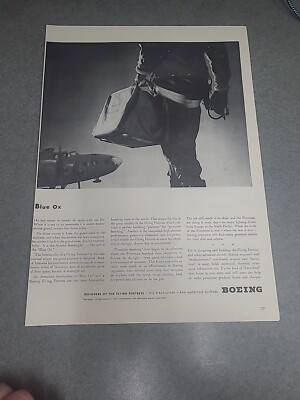 Boeing Blue Ox WW2 Print Ad 1943 10x13 | eBay