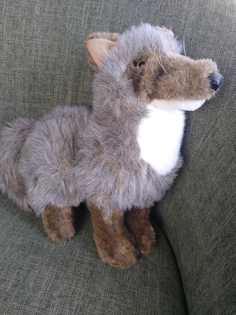 Folkmanis Folktails Coyote Hand Puppet Plush Stuffed Animal Tan Brown ...