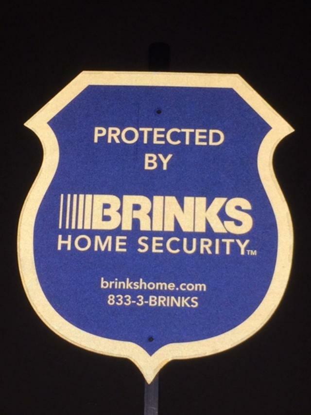 BRINKS REFLECTIVE Security Yard Sign with Stake + 4 2-Sided Decals ...