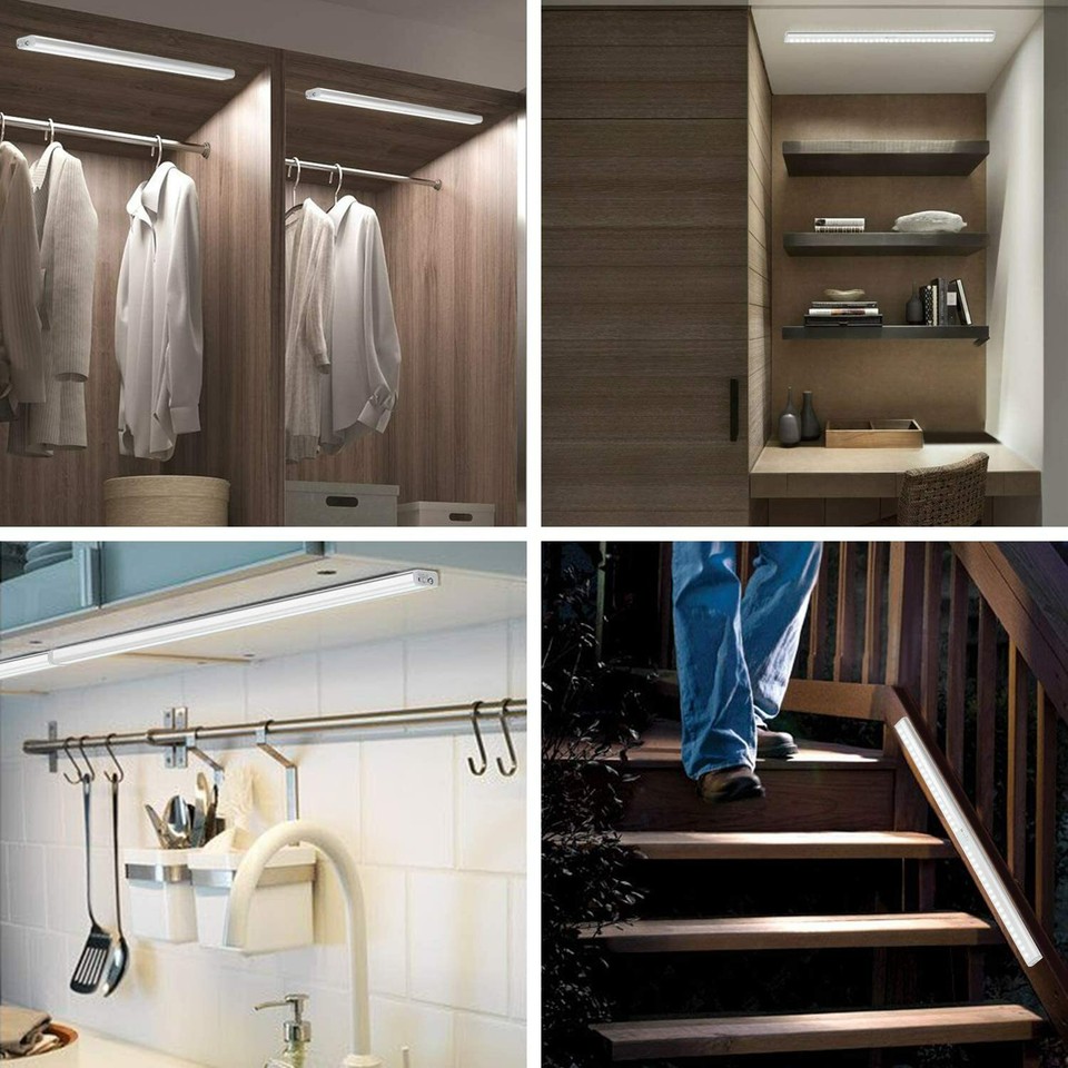 LED Closet Light 36-LED Rechargeable Motion Sensor Closet Under Cabinet ...