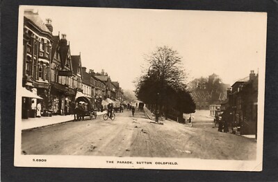 Postcard Sutton Coldfield nr Birmingham the Parade posted 1922 RP WHS ...