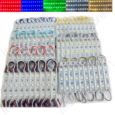 20 Pcs Waterproof SMD 5050 5054 3 LED LED Module Light Sign Lamp 12V DC ...