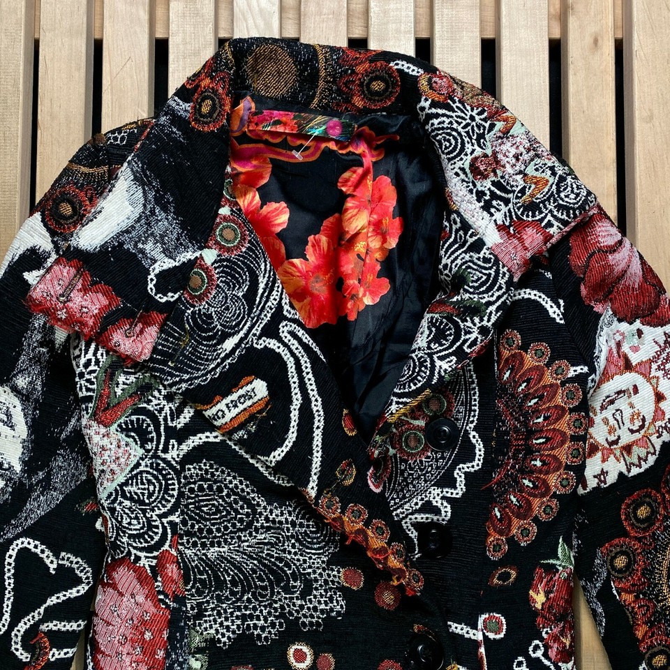 Women’s Coat Jacket Desigual Size 38 Multicolor | eBay