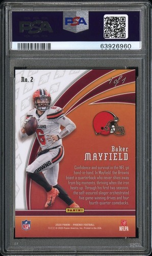 Baker Mayfield 2020 Phoenix Flame Throwers Gold Vinyl Superfractor 1/1 ...
