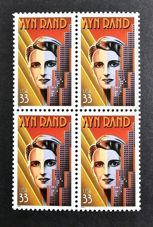 U.S. Stamps SC #3308 Ayn Rand 33¢ Block of 4. MNH | eBay