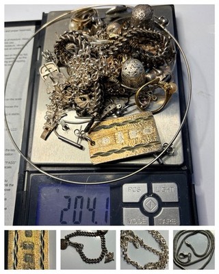 Job Lot Vintage 925 Sterling Silver Jewellery, Necklaces,Bracelets ...