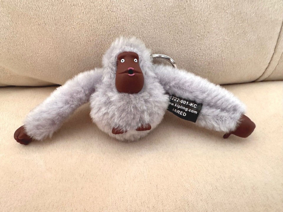 NWT KIPLING MONKEY KEYCHAIN KEY RING CHARM BLACK RED GRAY BLUE GREEN ...