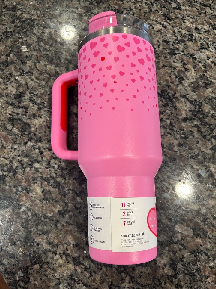 Stanley Target Valentine’s Day 40oz Tumbler 2025 PINK Sweet Hearts IN ...
