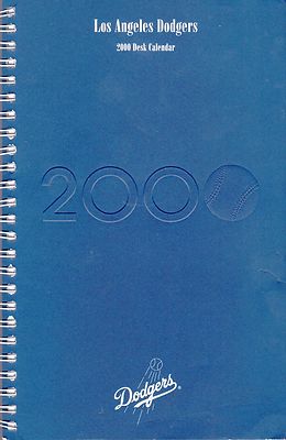 2000 LOS ANGELES DODGERS BASEBALL DESK CALENDAR BOOK | eBay