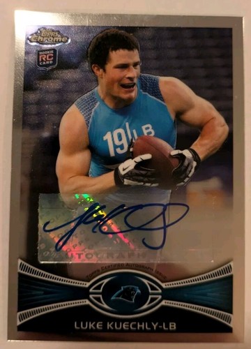 LUKE KUECHLY 2012 TOPPS CHROME FOOTBALL #45 ROOKIE ON-CARD AUTOGRAPH ...