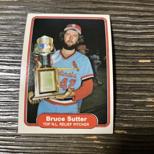 1982 Fleer #631 Bruce Sutter St. Louis Cardinals Top NL Relief Pitcher ...