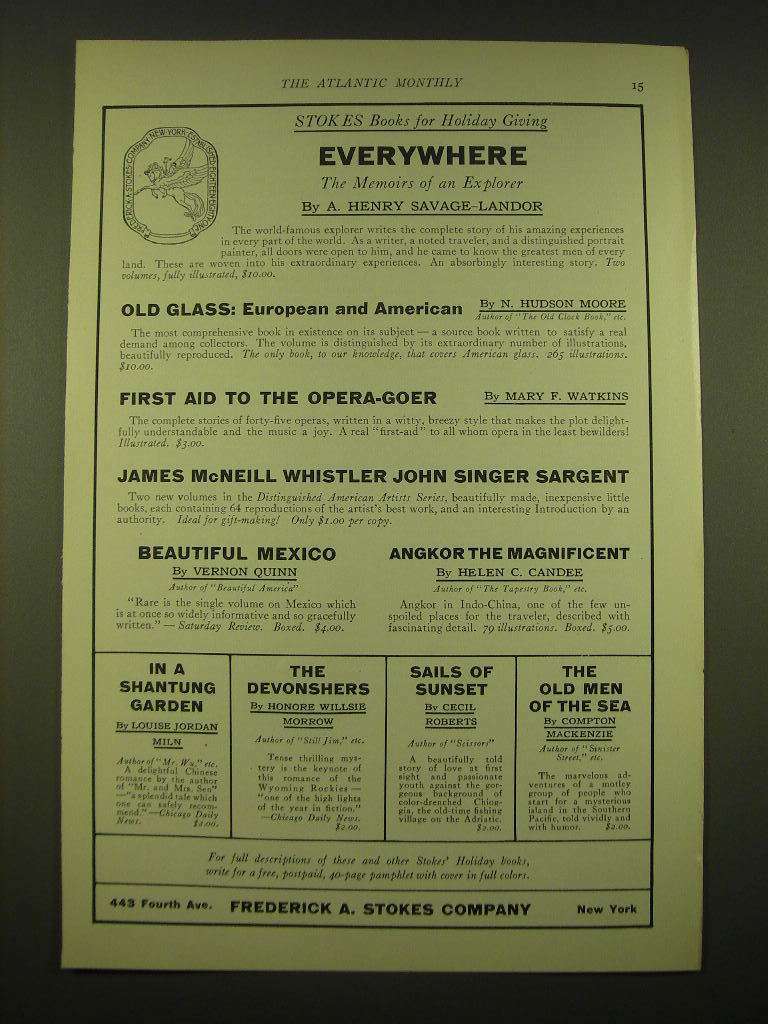 1924 Frederick A. Stokes Company Ad - Stokes Books for holiday giving ...