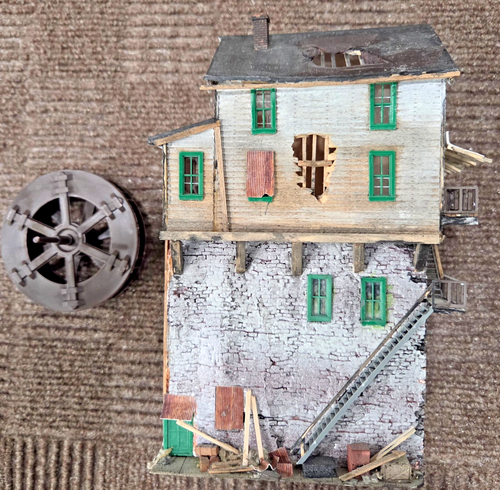 Ho Scale The Old Water Mill Built-UP | eBay