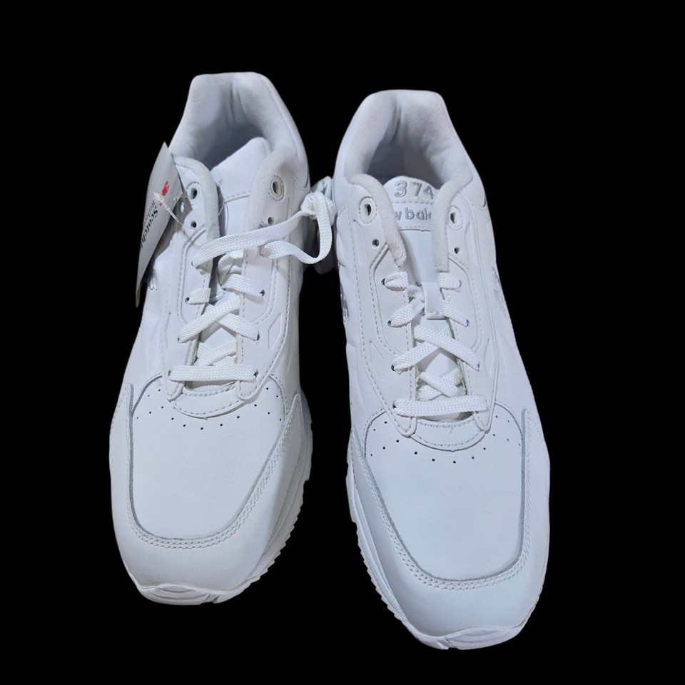 New Balance 374 Walking Shoes Mens Size 10.5 White Lace Up Sneakers ...