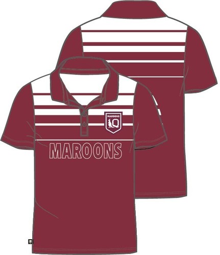 Queensland Maroons QLD 2023 SOO Sublimated Polo Sizes S-5XL! | eBay