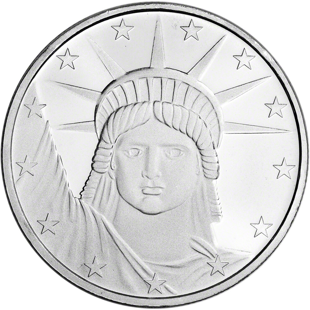 1 oz. SilverTowne Silver Round - Lady Liberty Design 999 Fine Sealed ...