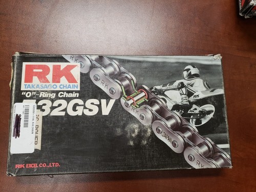 RK CHAIN 0-RING 532 CHAIN 532GSV-114L RK NATURAL GREY RIVET LINK | eBay