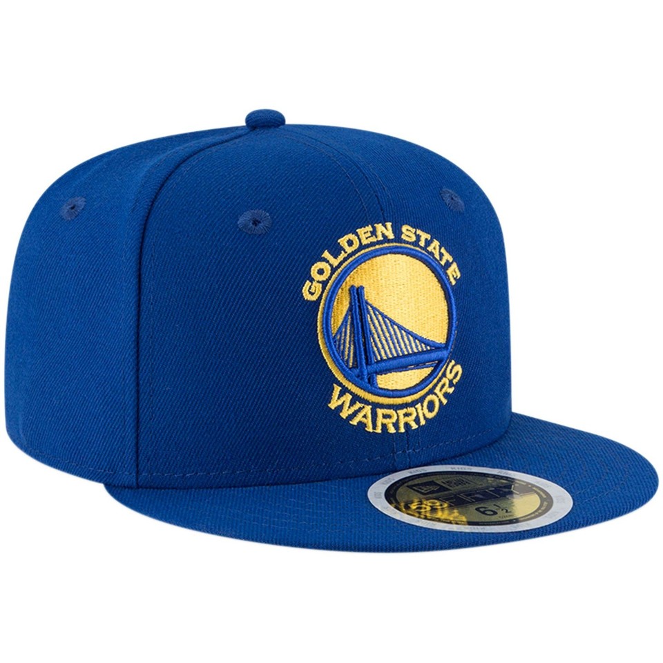 NEW ERA 59FIFTY MEN'S GOLDEN STATE BASEBALL CAP ROYAL GOLD STARS 7 1/8 ...